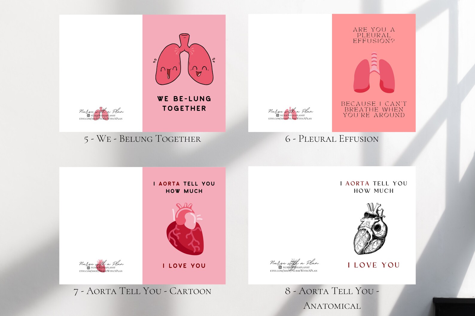 Thank You Card 'we Be-lung Together' Lung Design Physical Print - Etsy