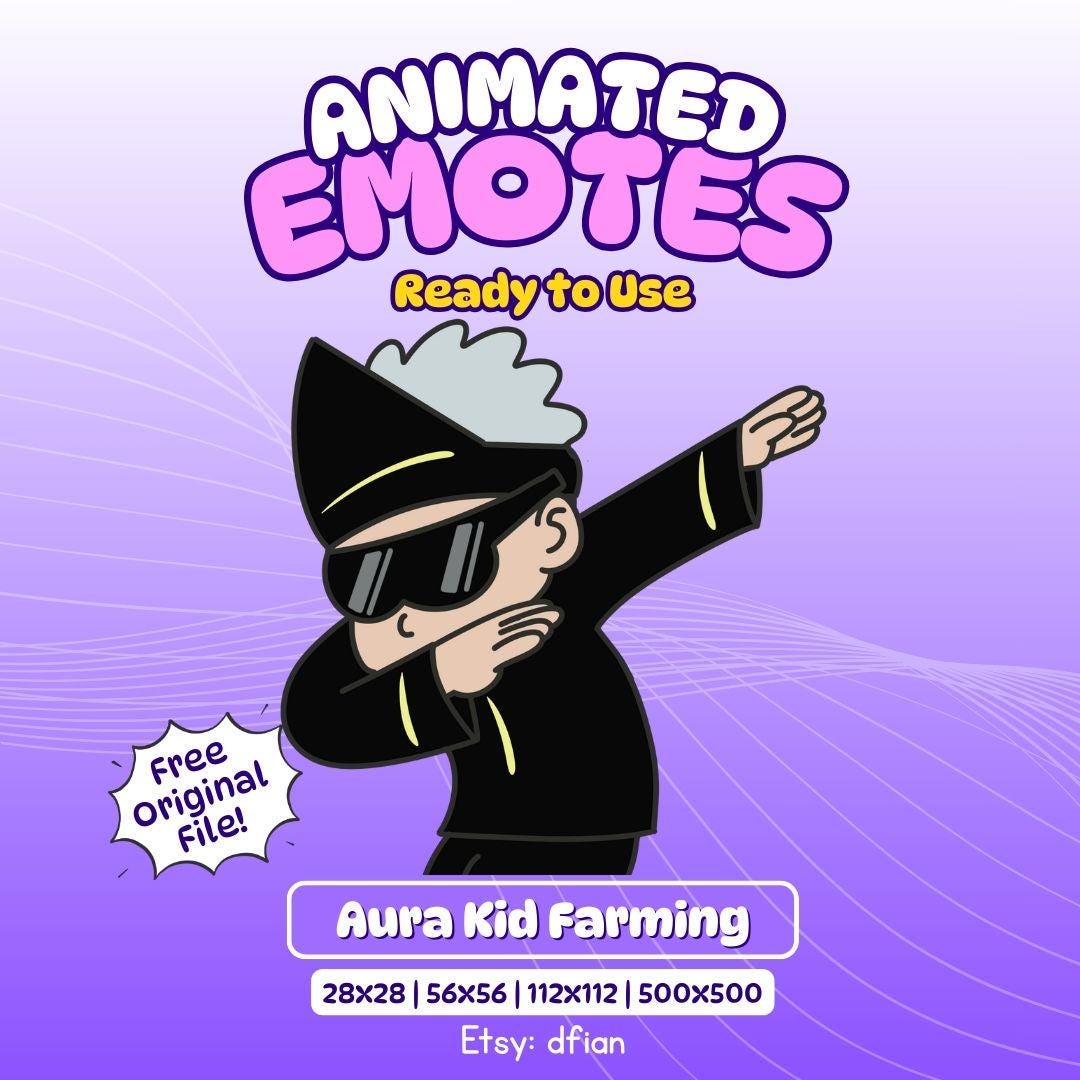 Animated Kid Aura Farming Emote - Cute Pacu Jalur Cartoon Emote ...