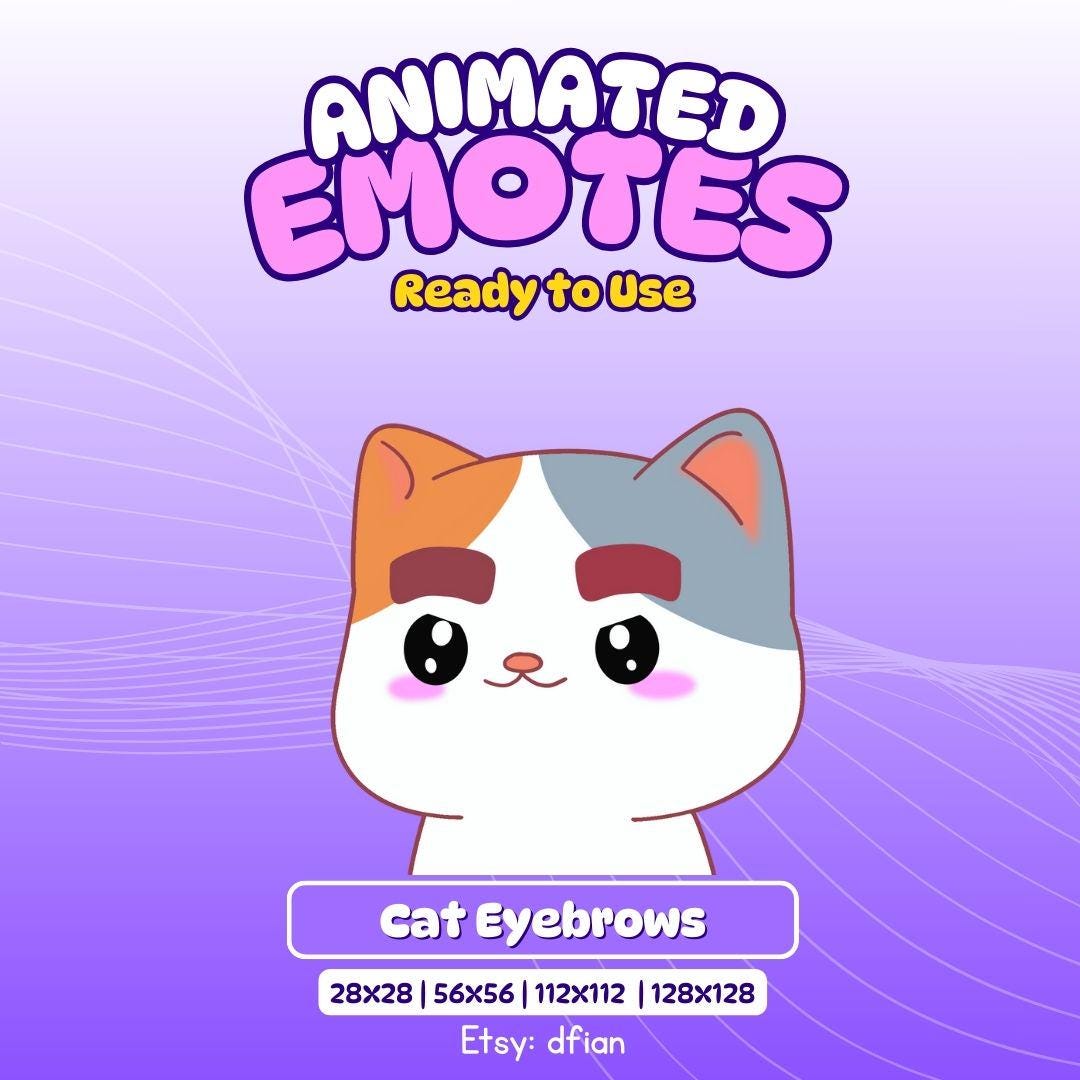 Animated Chibi Calico Cat Emote: Twitch & Discord (digital Download) - Etsy