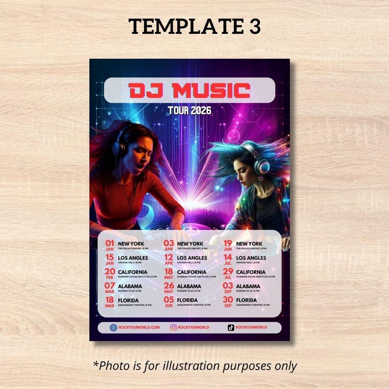 Editable DJ Music Concert Poster Template | Canva Flyer (A3, Digital ...