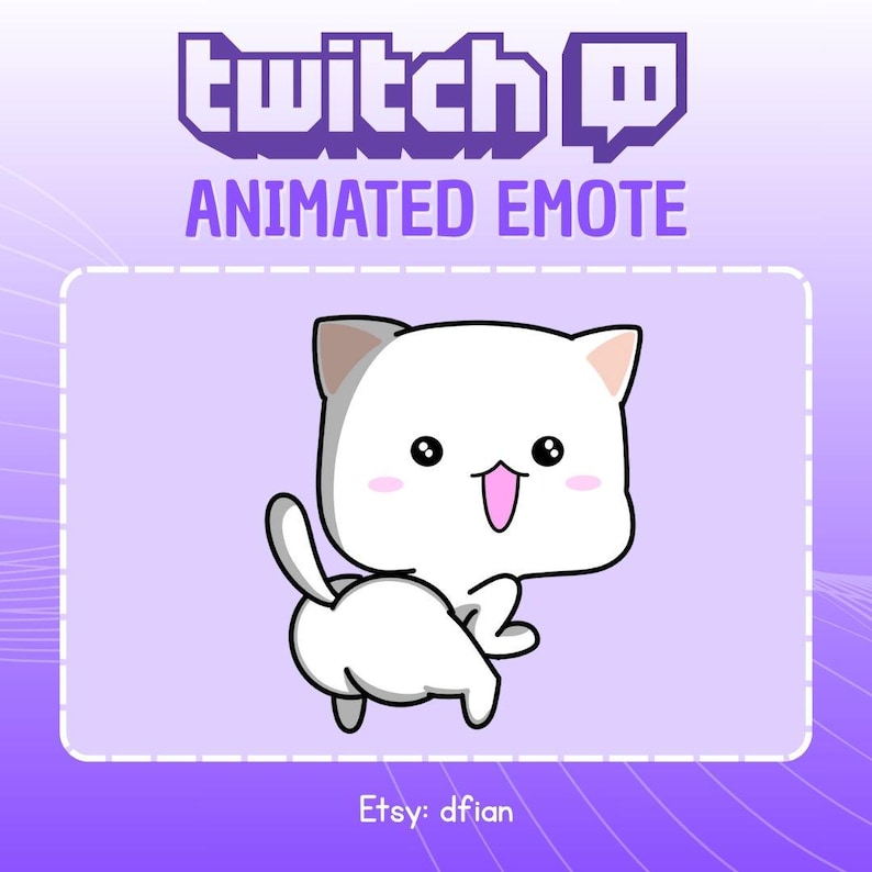 Animated Twitch Emotes | Twerk Cat Emote - Cute Cat Emotes - Chibi ...