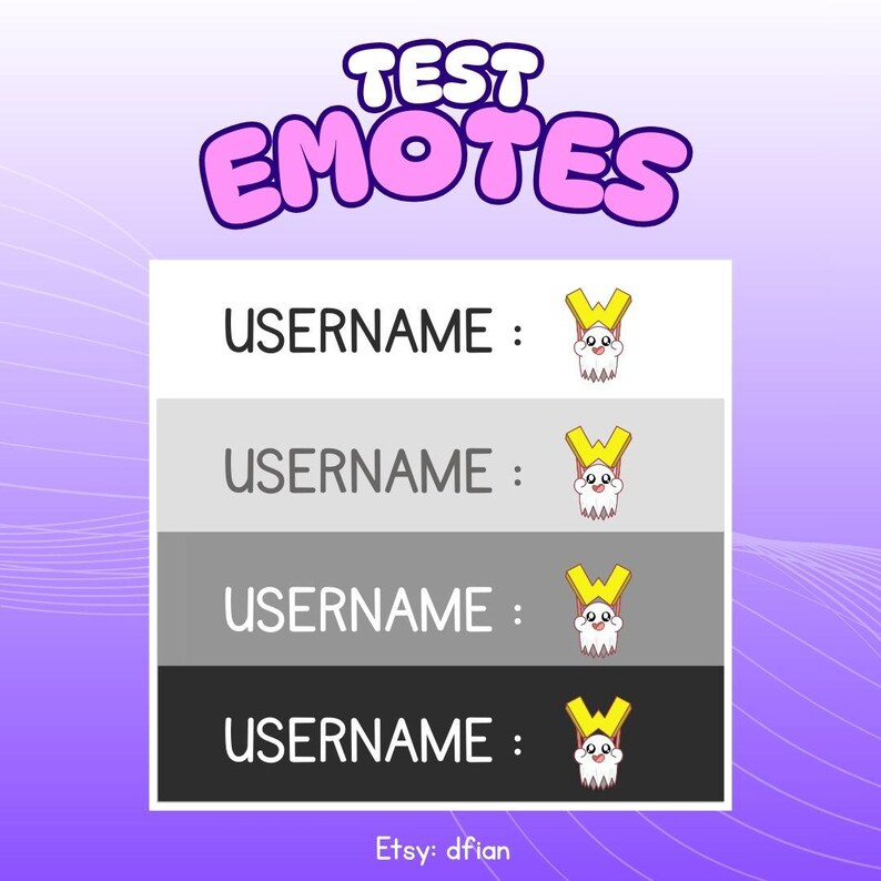 Animated Win Emote - Cute Ghost "w" GIF for Twitch, Discord, Kick - Etsy