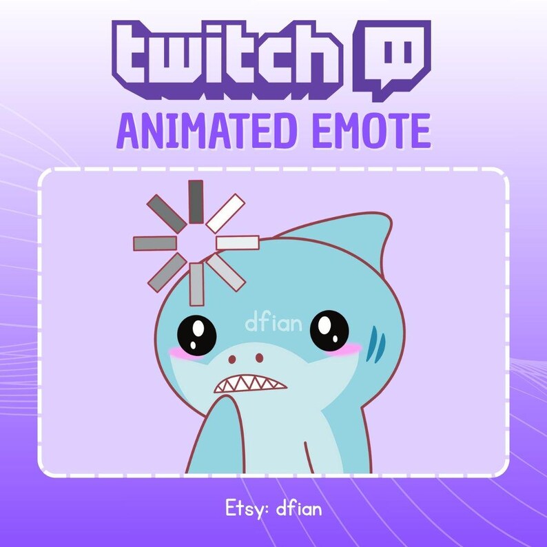 Animated Chibi Shark Emote: Confused Loading GIF (instant Download)) - Etsy