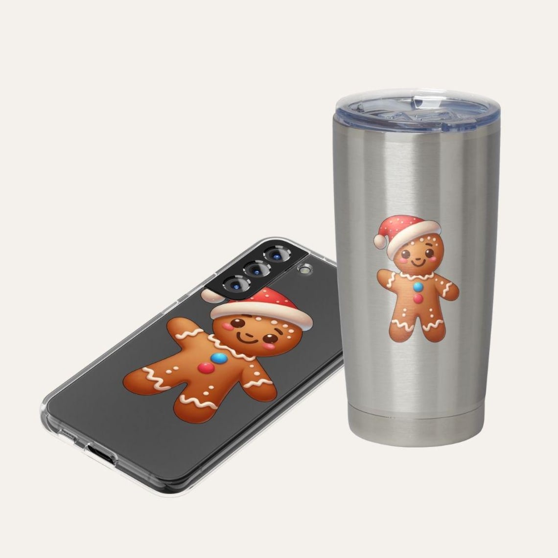 Gingerbread Man Christmas Clipart PNG | Holiday Baking Graphics - Etsy