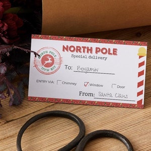 Editable North Pole Christmas Tag CANVA Template. Two Designs. Canva ...