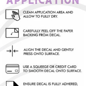 Vinyl Decal Application Instructions Card: Printable Small Business Supplies (PDF) - Etsy