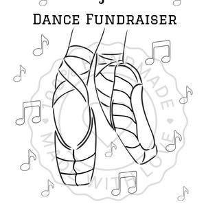 Fill My Shoes Dance Fundraiser Printable, Dance Team Fundraising Form ...