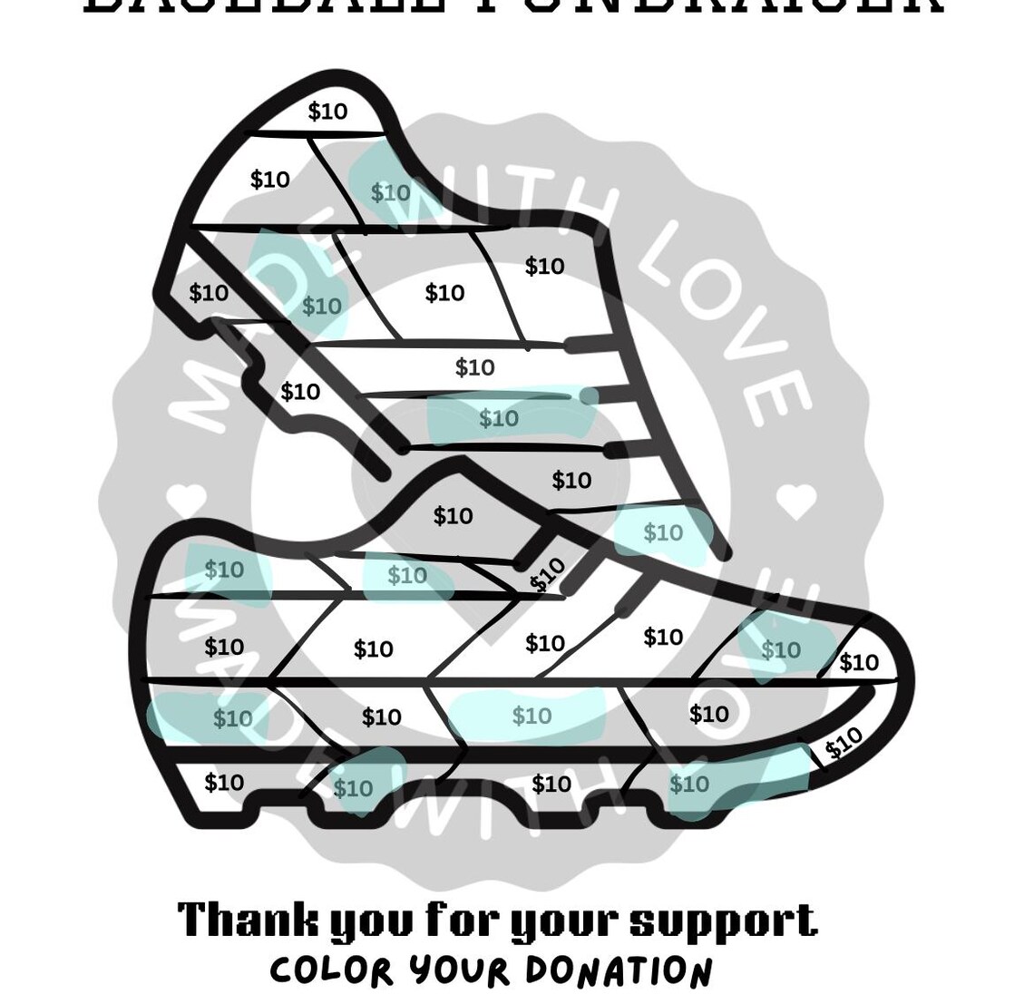 Fill My Cleats Fundraiser Printable: Football/baseball Team Fundraising ...