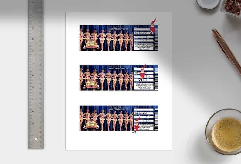 Printable and Editable Christmas Spectacular Rockettes Printable Ticket ...