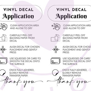 Directions for Printable Decal Placement Card. Decal Application ...