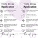 Vinyl Decal Application Instructions Card: Printable Guide (PDF) - Etsy