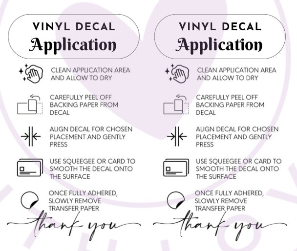Directions for Printable Decal Placement Card. Decal Application ...