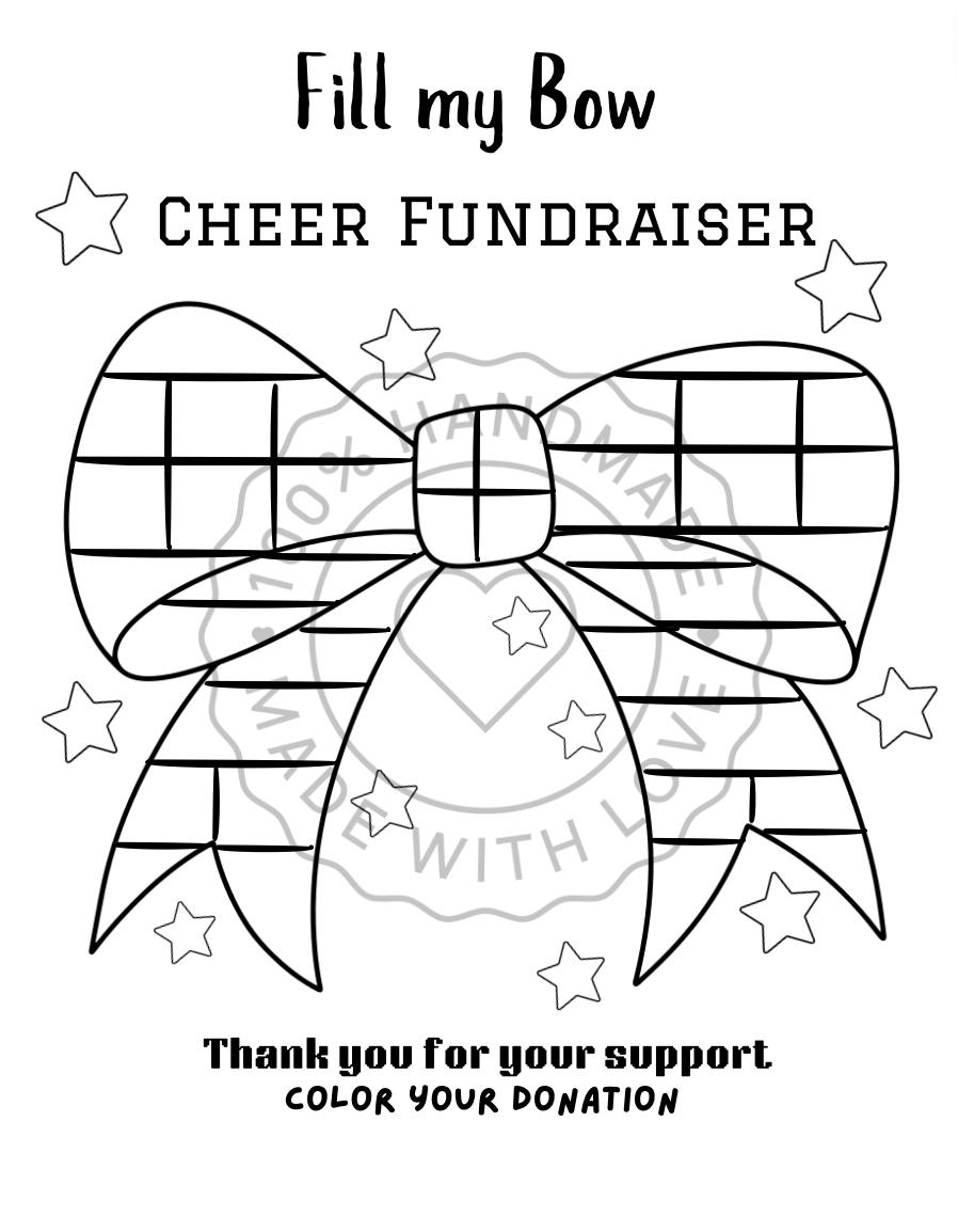 Fill My Bow Cheer Fundraiser Printable, Cheerleading Team Fundraising ...