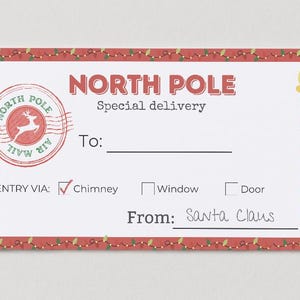 Editable North Pole Christmas Tag CANVA Template. Two Designs. Canva ...