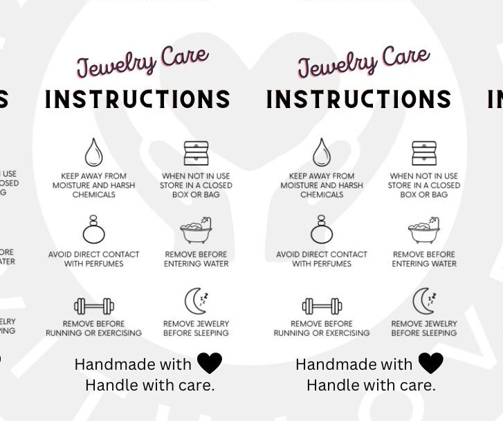 Directions for Jewelry Care. Jewelry Care Printable. Jewelry. Small ...
