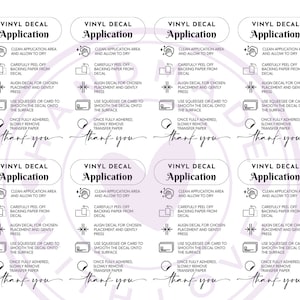 Directions for Printable Decal Placement Card. Decal Application ...