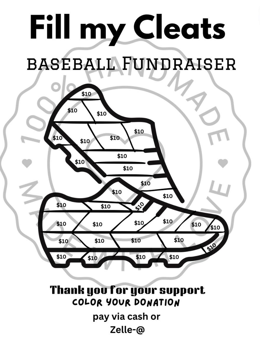 Fill My Cleats Fundraiser Printable: Football/baseball Team Fundraising ...