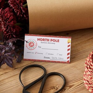 Editable North Pole Christmas Tag CANVA Template. Two Designs. Canva ...