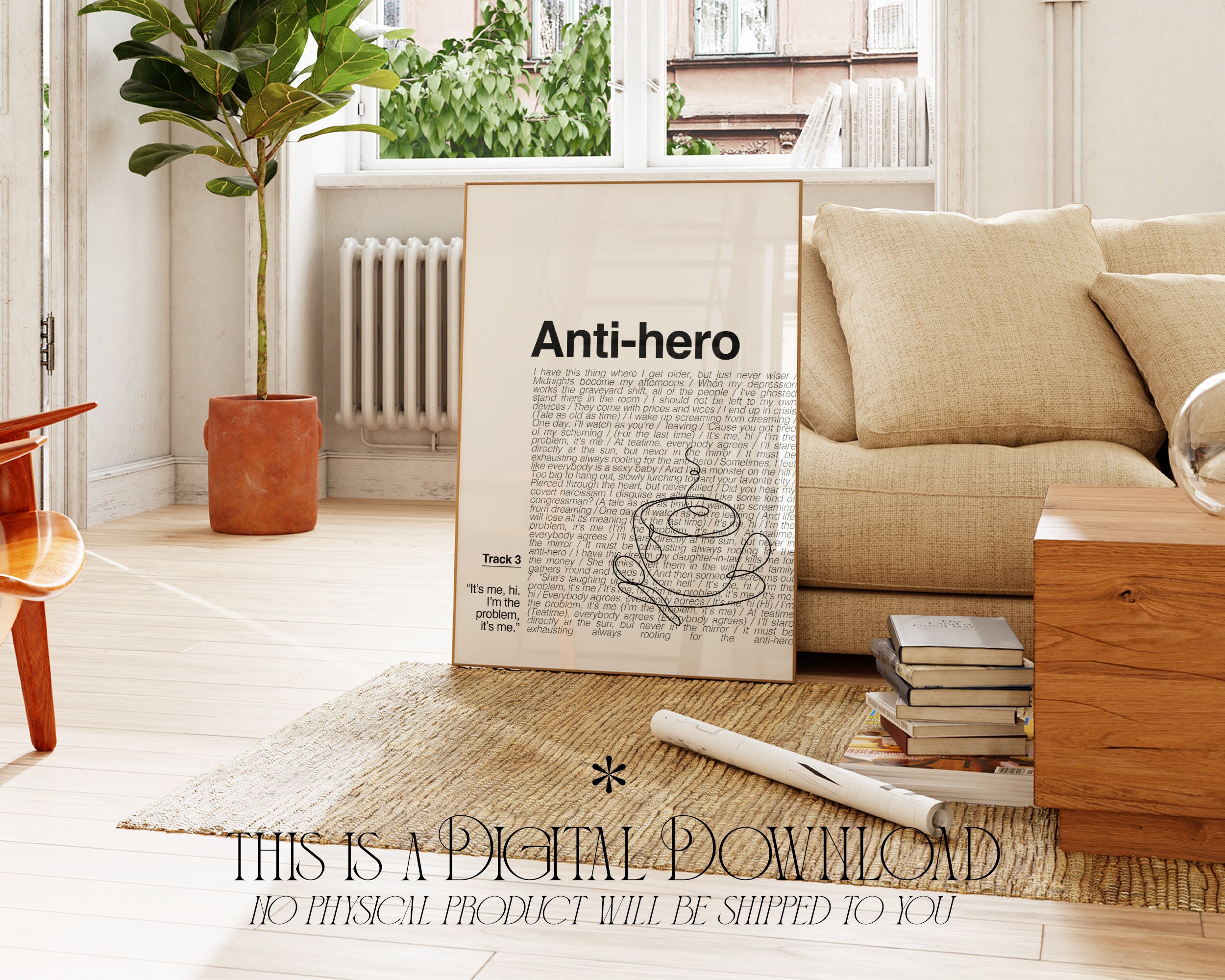 ANTI-HERO Lyrics Poster Midnights Merch Taylor Swift Poster - Etsy