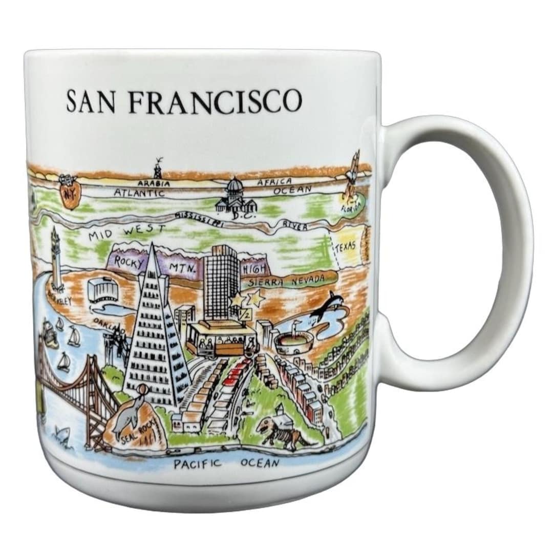 A View of the World San Francisco Mug City Mugs - Etsy