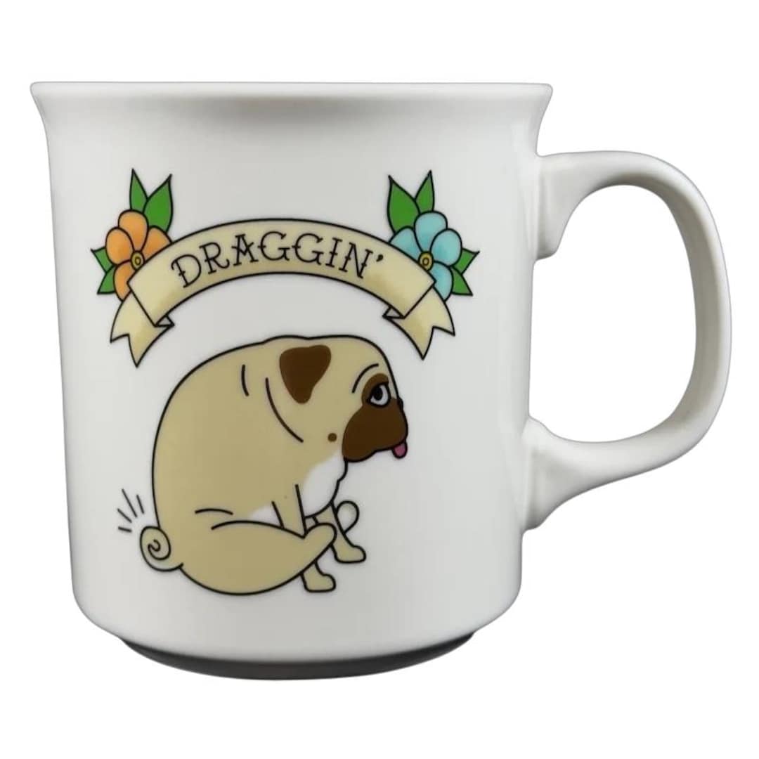 Draggin' Pug Dog Mug Fred Studio - Etsy