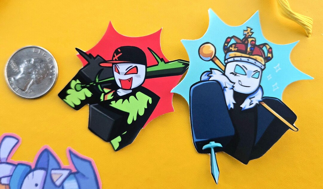 Blocktales Griefer/cruel King Borderless Stickers - Etsy