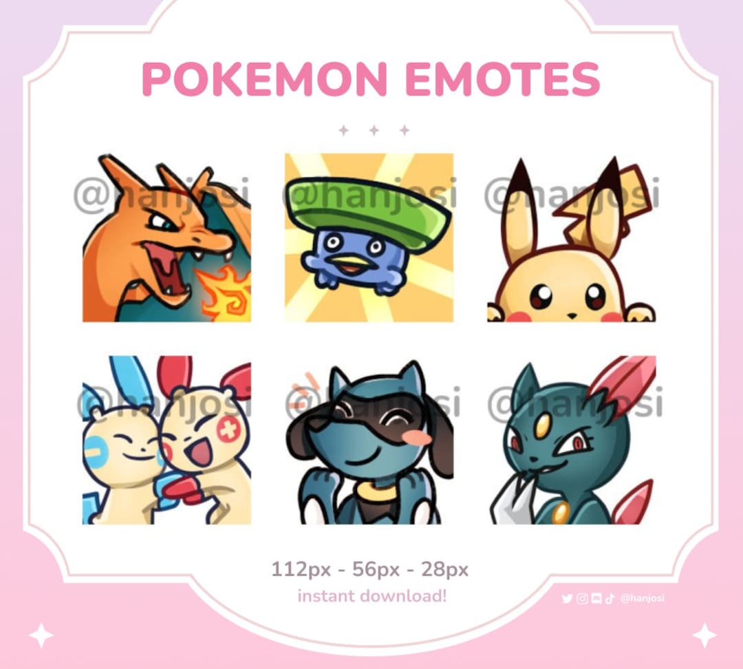 POKEMON BUNDLE: Discord Emotes / Twitch, Youtube Streaming Emotes ...