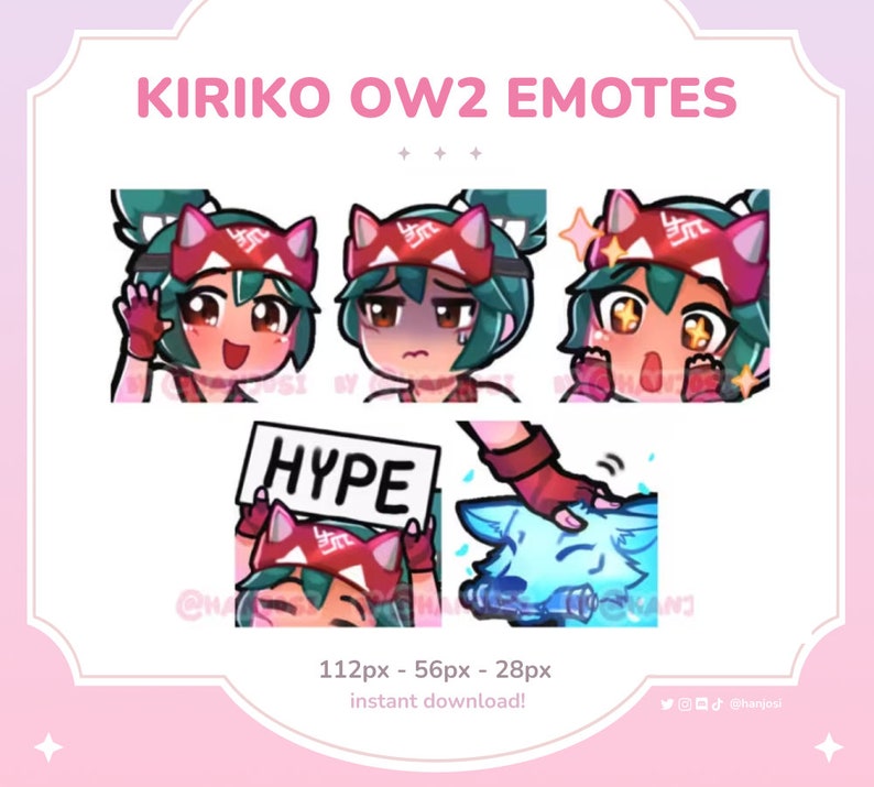 KIRIKO OW SET 1/2: Discord Emotes / Twitch, Youtube Streaming Emotes ...