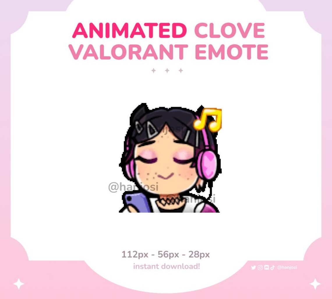 VALORANT CLOVE ANIMATED Jam Emote: Valorant Twitch and Discord Emotes ...