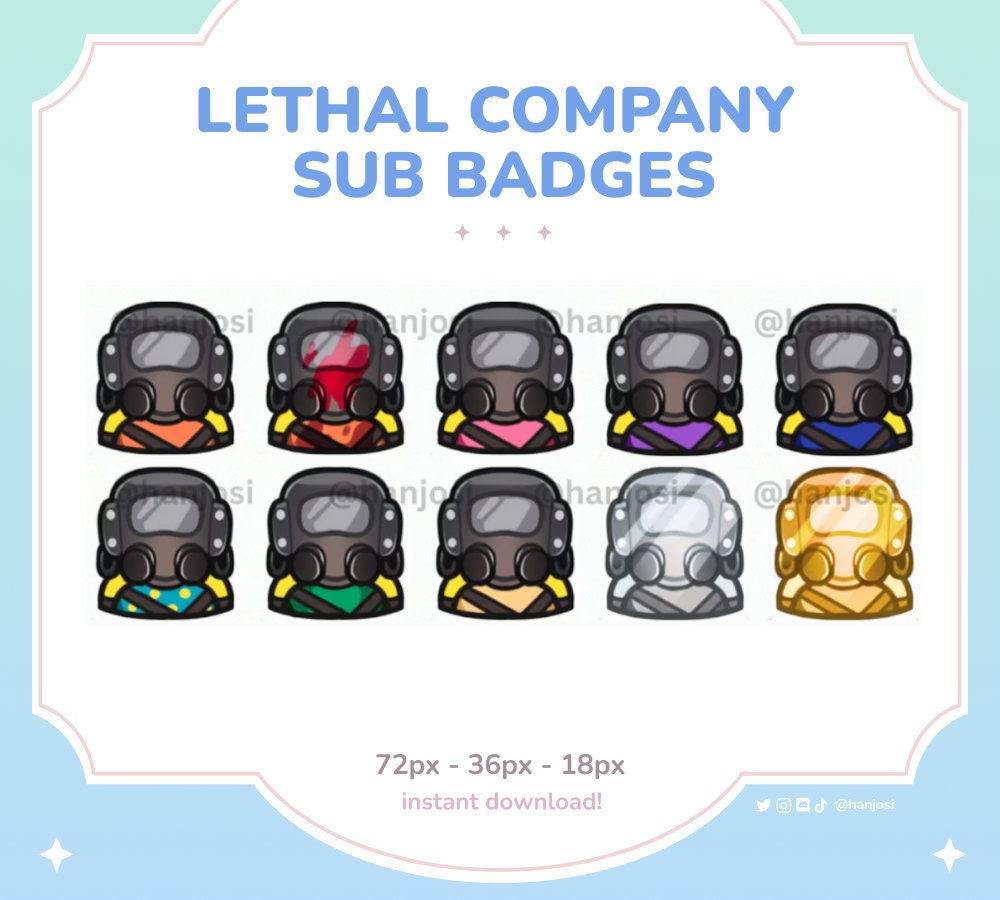 Lethal Company SUB BADGES Set - Discord, Twitch, Streaming, Lethal ...