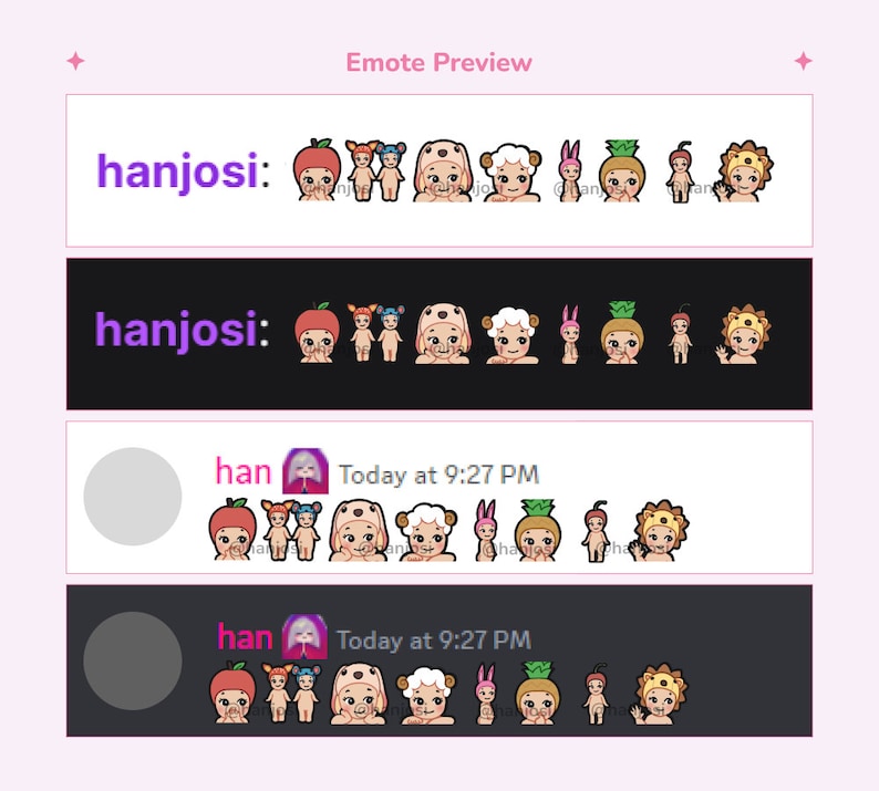 SONNY ANGEL EMOTES - Sonnys Angels Emotes, Cute, Baby Emotes, Emote ...