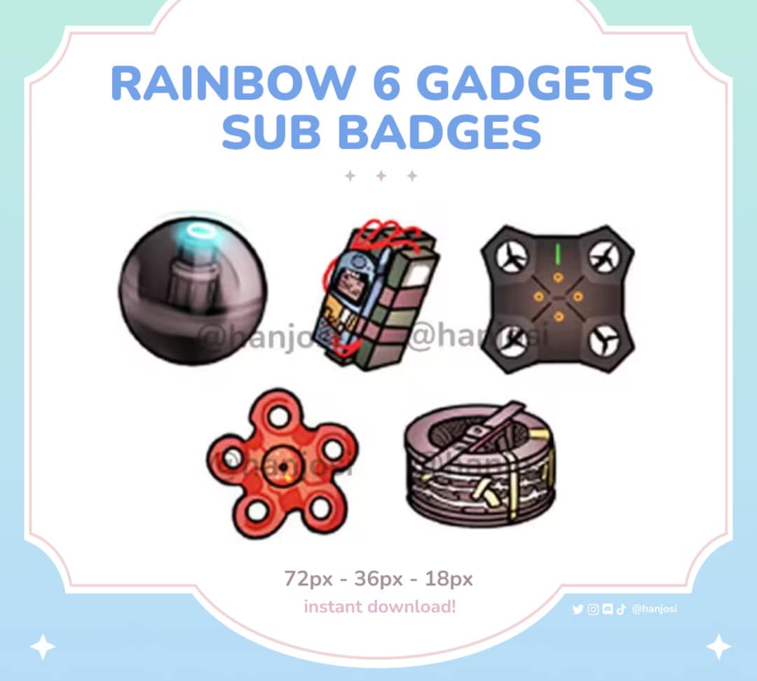 R6 Gadgets: Twitch & Youtube Streaming Sub Badges ~ Stream Badges Pack ...