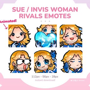 Invisible Woman Animated Emotes - Etsy