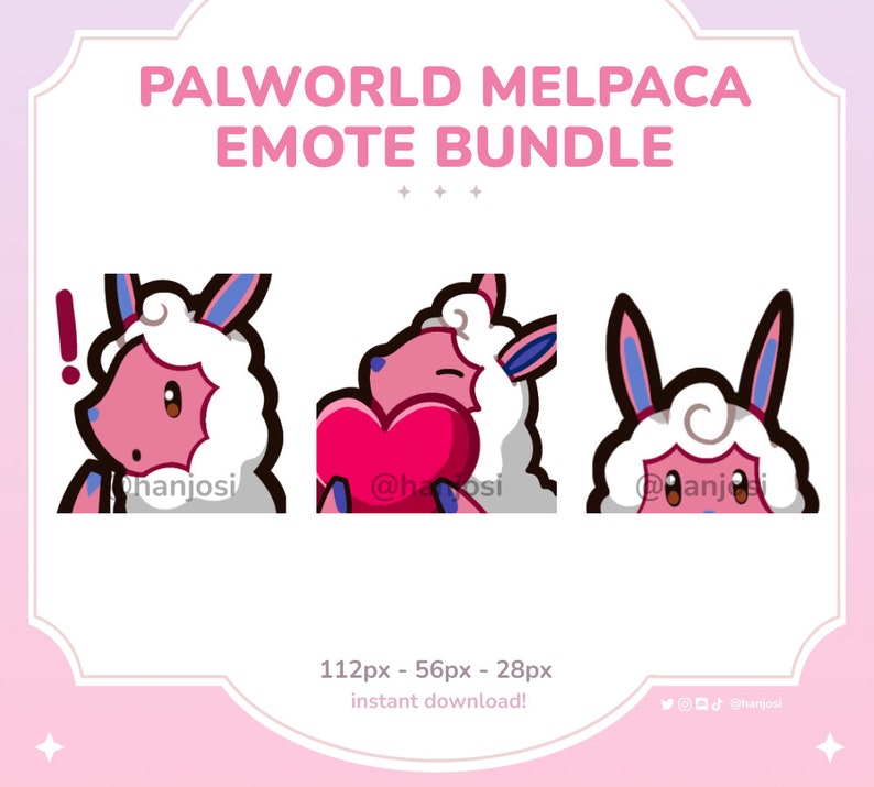PALWORLD MELPACA EMOTES Set - Cute Emote, Discord Emotes, Streaming ...