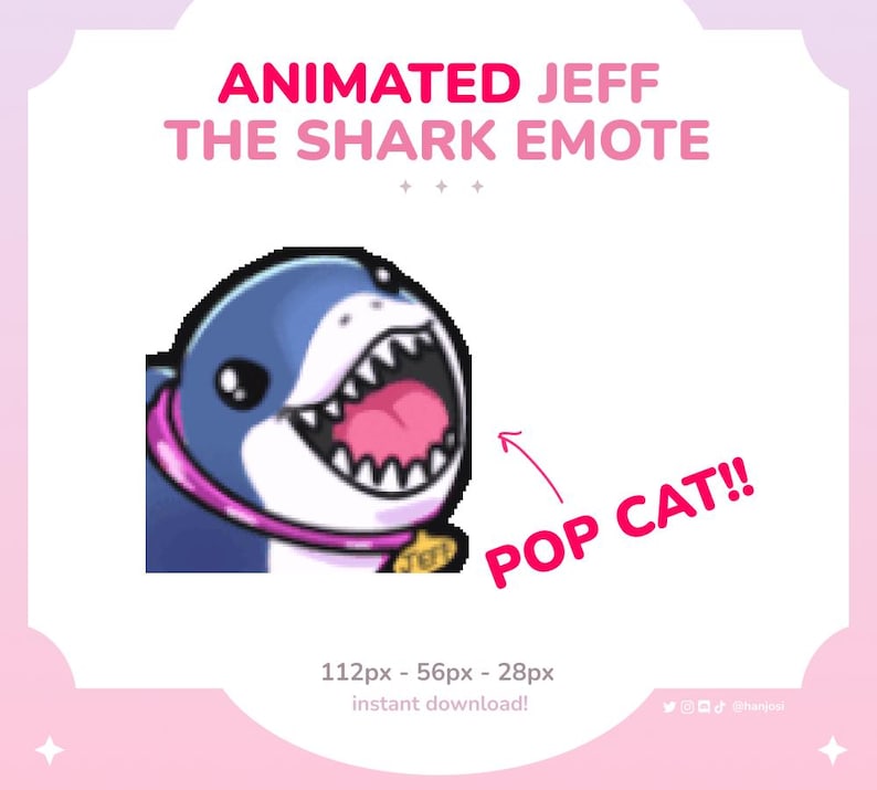 JEFF the Land Shark Marvel Rivals Emote - Cute Fish, Pop Cat Emote ...