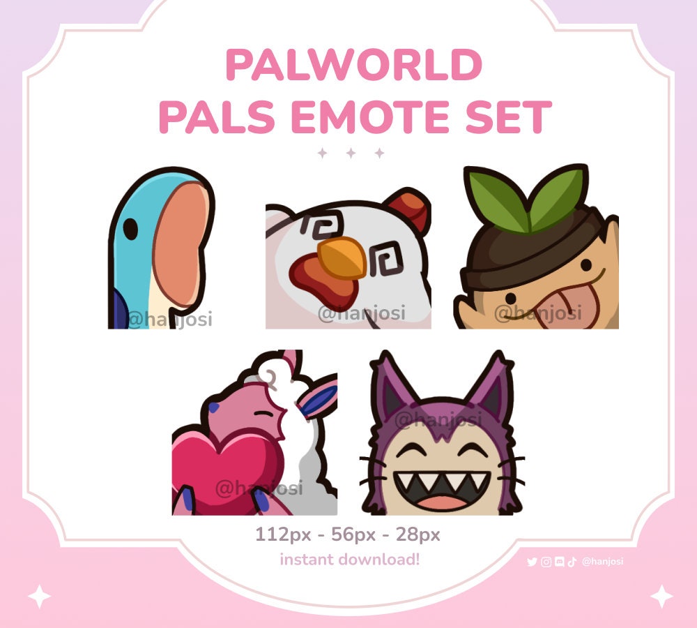 PALWORLD EMOTES Set 3/3 Cute Emotes, Discord Emotes, Streaming Emote ...
