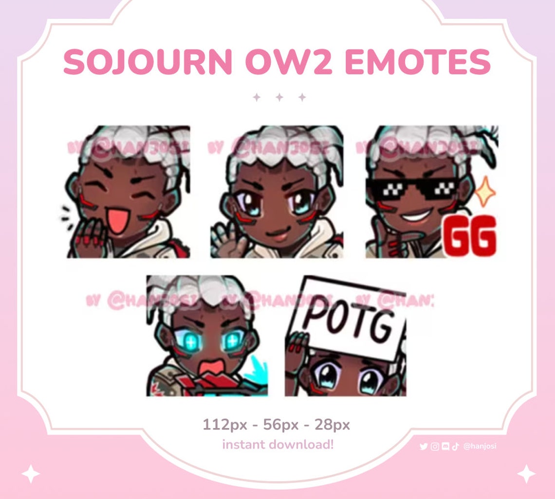 SOJOURN OW SET: Discord Emotes / Twitch, Youtube Streaming Emotes ...