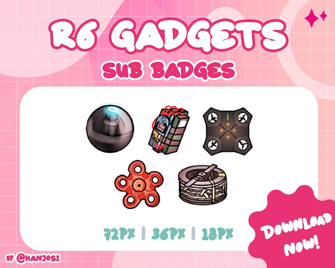 R6 Gadgets: Twitch & Youtube Streaming Sub Badges Stream - Etsy