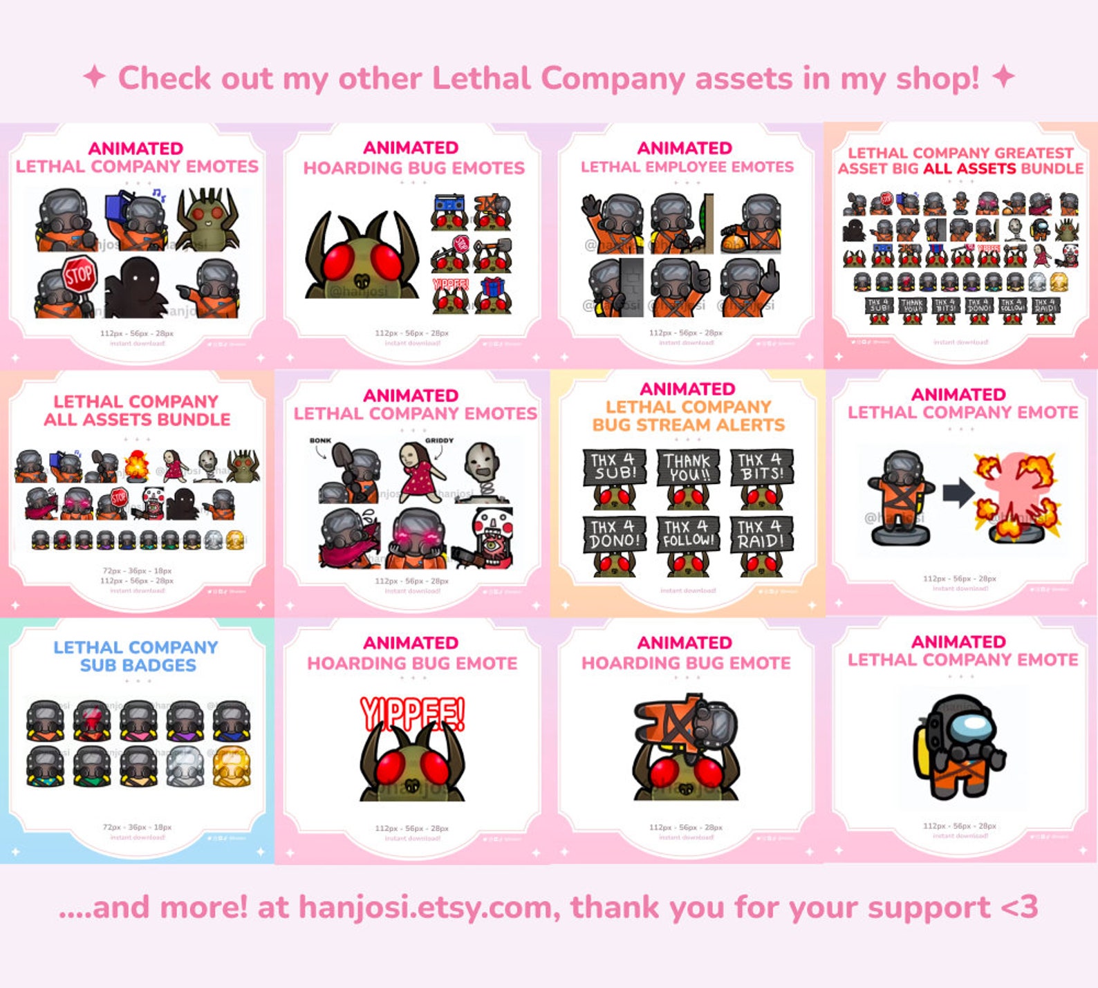 Lethal Company ANIMATED ALL EMOTES Discord, Twitch, Streaming, Lethal ...