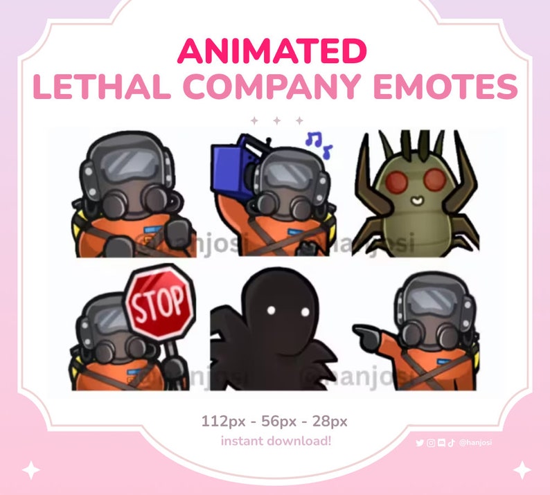Lethal Company ANIMATED Emotes Set - Discord, Twitch, Streaming ...