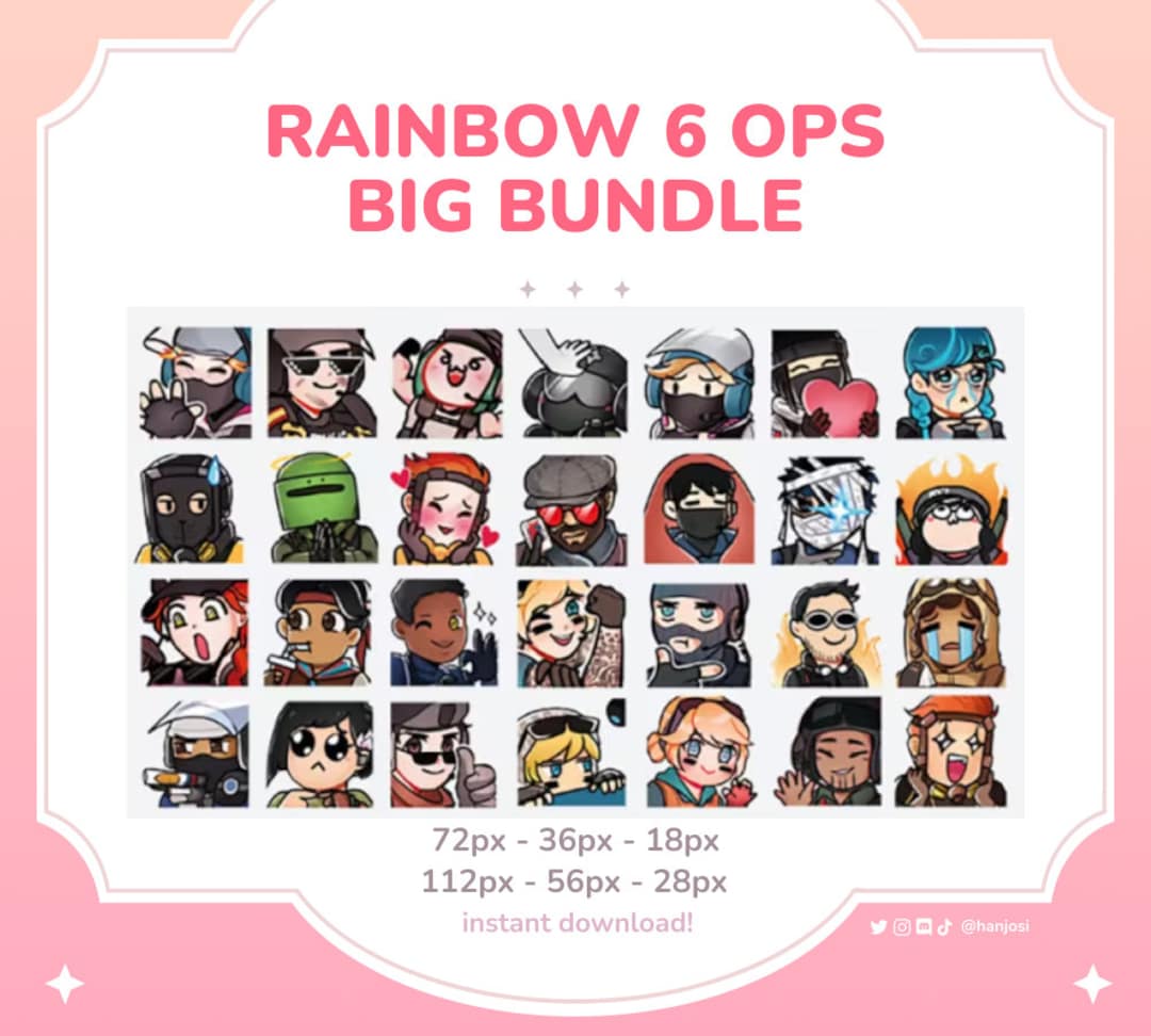 R6 OPERATORS MEGABUNDLE: Discord Emotes / Twitch, Youtube Streaming ...