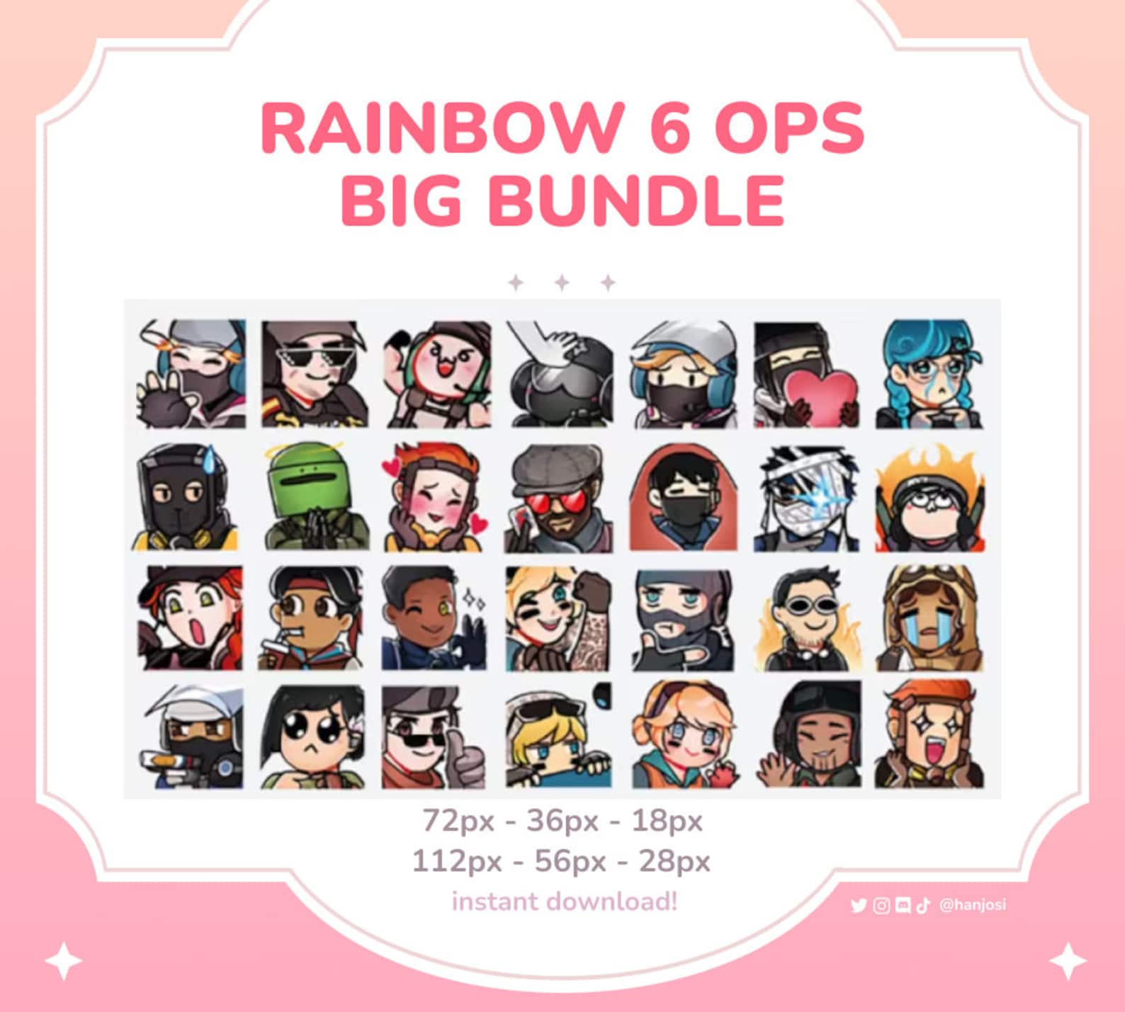 R6 OPERATORS MEGABUNDLE: Discord Emotes / Twitch, Youtube Streaming ...