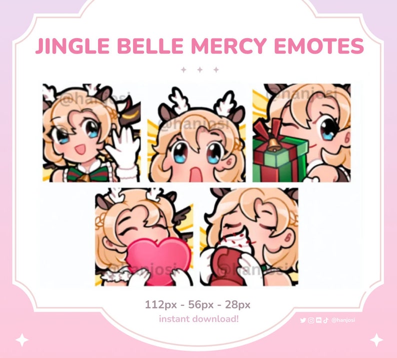 JINGLE BELLE MERCY Emotes Overwatch 2 -winter Mercy, Christmas Mercy ...