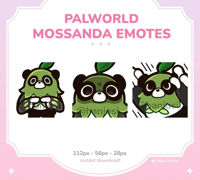 PALWORLD MOSSANDA EMOTES Set Cute Emotes, Discord Emotes, Streaming ...