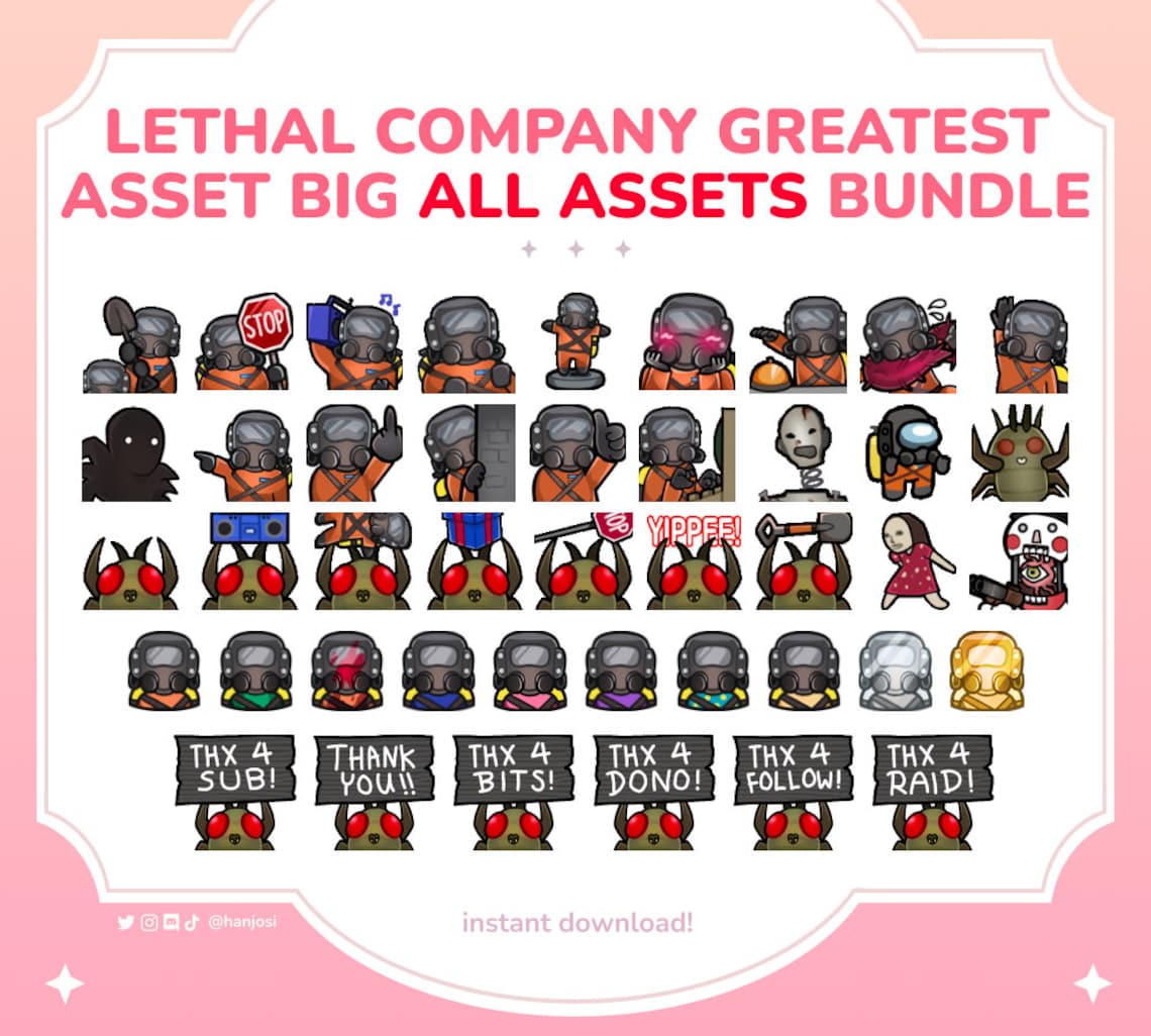 ANIMATED Lethal Company EVERYTHING Bundle - Discord, Twitch, Streaming ...