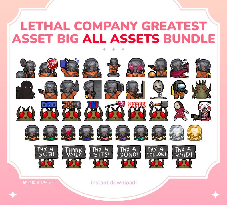 ANIMATED Lethal Company EVERYTHING Bundle - Discord, Twitch, Streaming ...