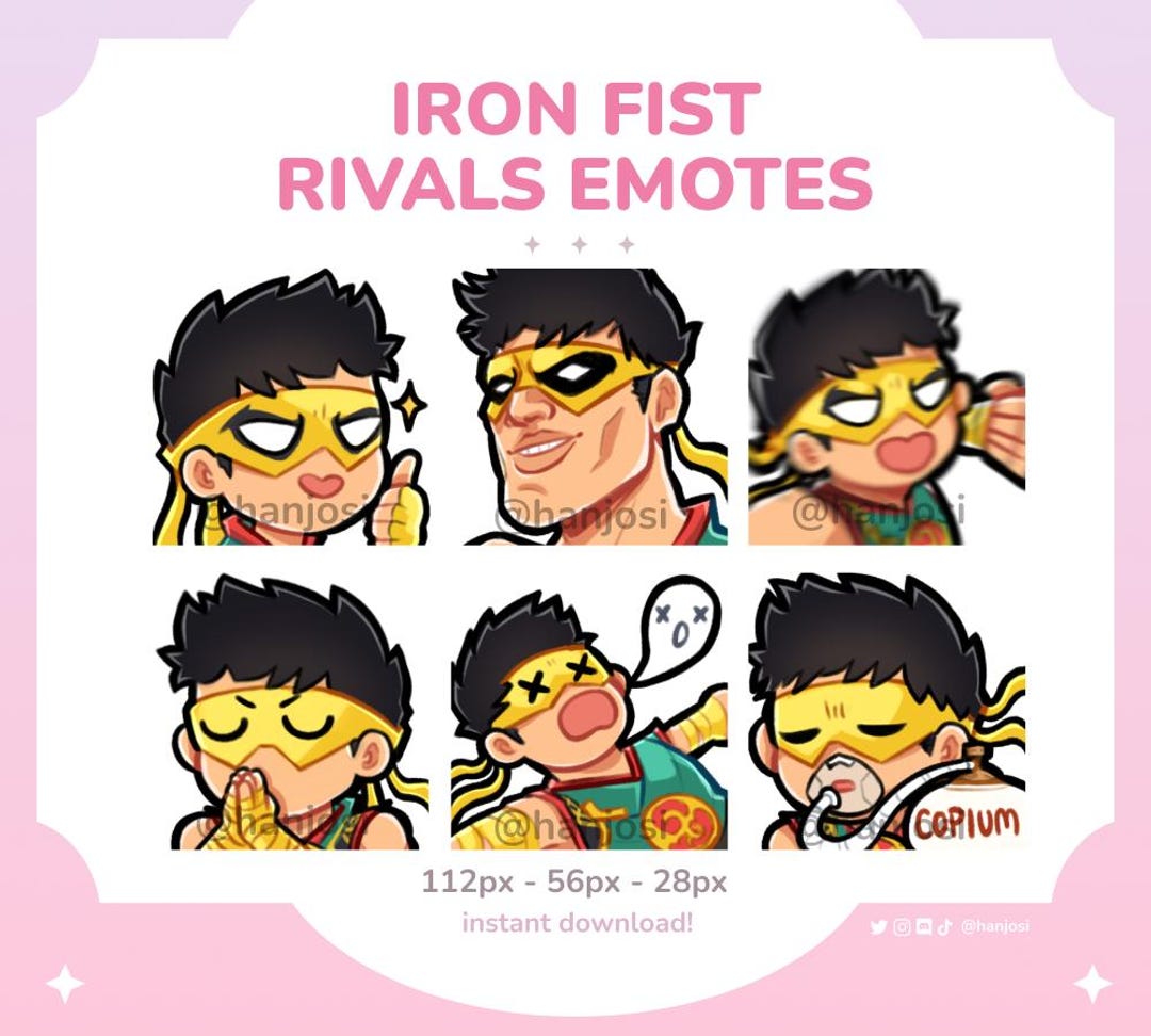 IRON FIST Marvel Rivals Emotes - Ironfist Emotes, Gaming Emotes, Gaming ...