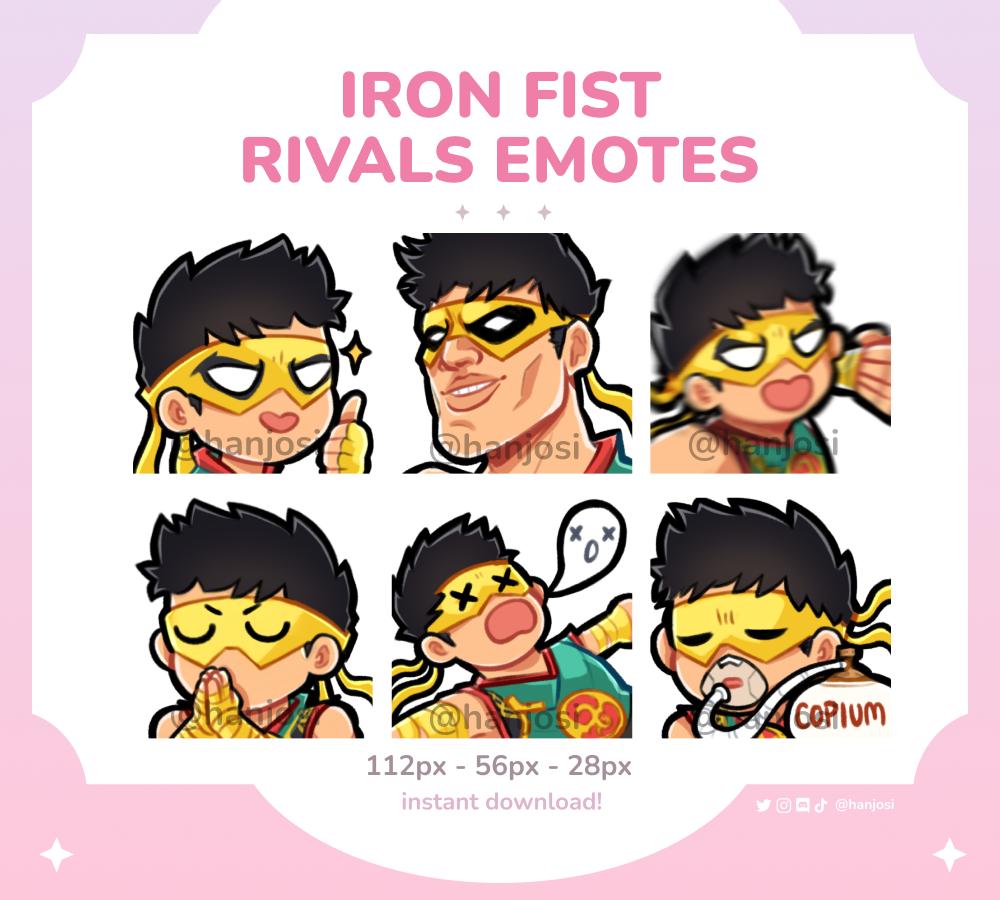 IRON FIST Marvel Rivals Emotes - Ironfist Emotes, Gaming Emotes, Gaming ...