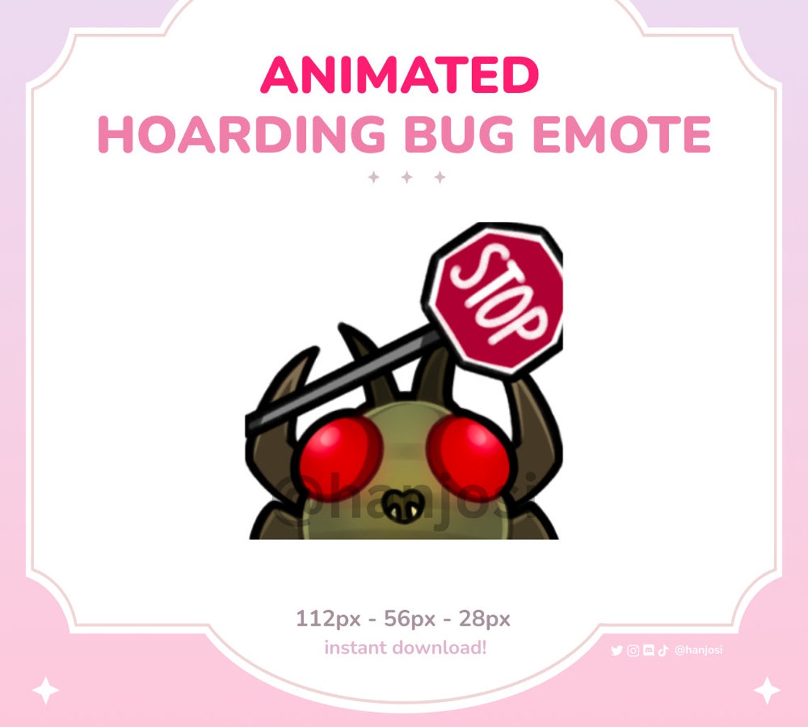 Lethal Company ANIMATED BUG STOP Sign Emote Yippee Bug, Hoarding Bug ...