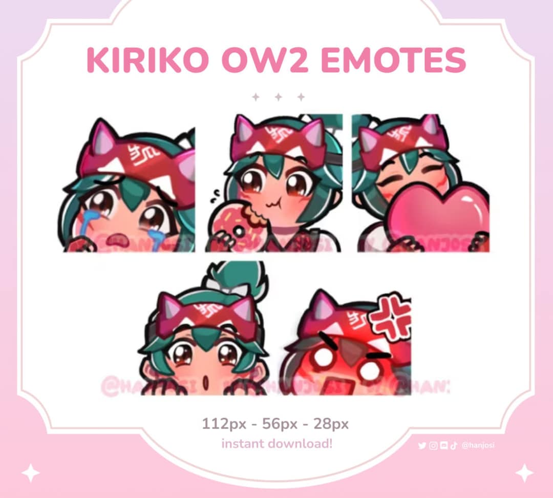 KIRIKO OW SET 2/2: Discord Emotes / Twitch, Youtube Streaming Emotes ...